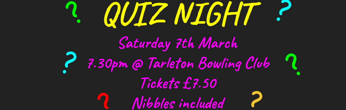 Buy tickets – Quiz night – Tarleton Bowling Club