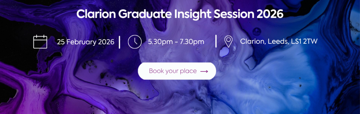 Select tickets – Clarion Graduate Insight Session 2026 – Clarion Solicitors