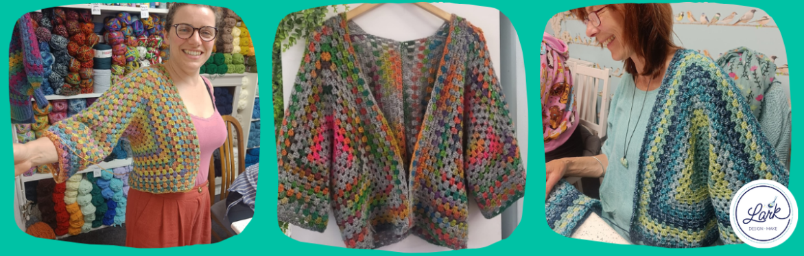 Buy tickets – Next Level Crochet : 2 Part Hexi Cardigan – Lark Design Make