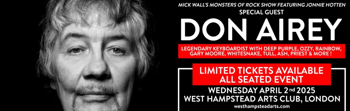 BUY TICKETS – DON AIREY in conversation with Mick Wall, Jon Hotten ...