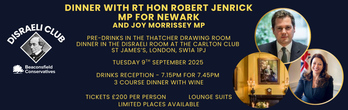 Buy tickets – Disraeli Club with Rt Hon Robert Jenrick MP – The Carlton ...