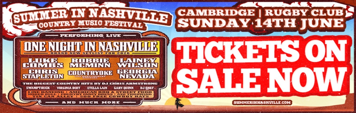 Buy tickets – Summer In Nashville - Cambridge 2026 – Cambridge Rugby Club