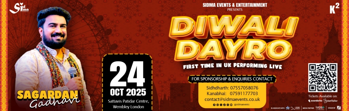 Buy tickets – Diwali Dayro 2025 - Sagardan Gadhavi - London (Sidma ...
