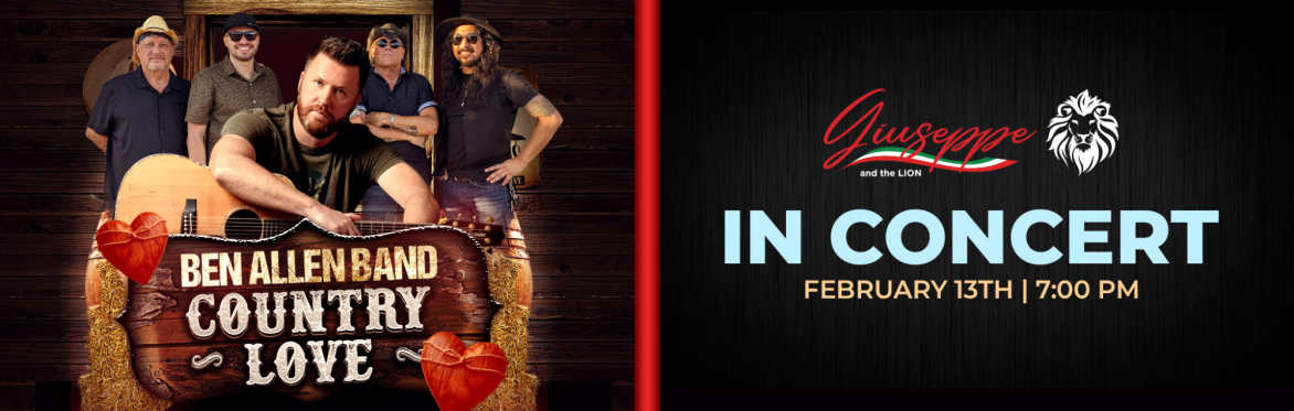 Buy tickets – The Ben Allen Band Country Love Show Live – Giuseppe and ...
