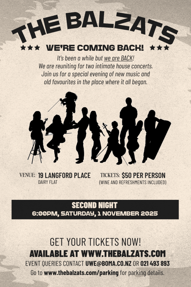 Buy tickets – The BALZATS - Saturday – Balzat Home - 19 Langford Place ...