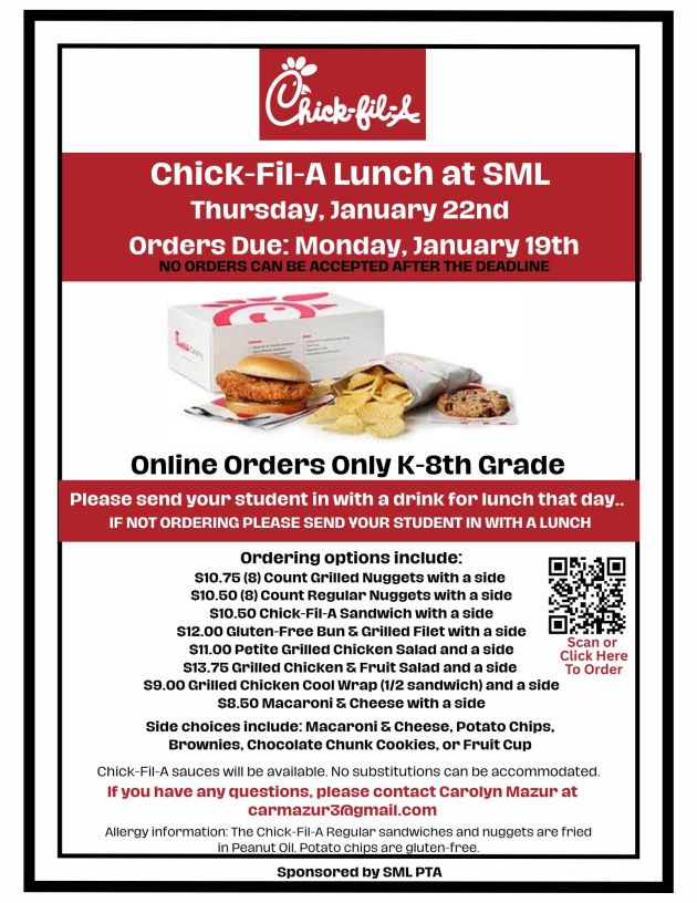 Buy Chick-Fil-A Lunch – Chick-Fil-A Lunch Sponsored by SML PTA /K to ...