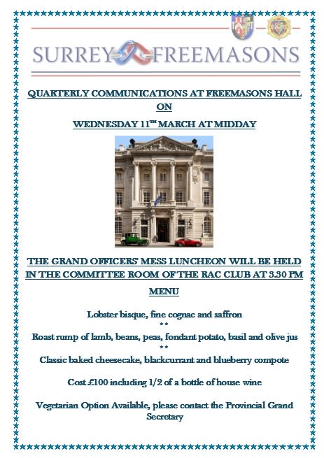Select tickets – Quarterly Communications followed by Lunch at The RAC ...