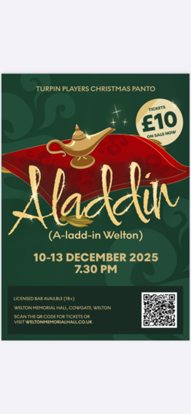 Get tickets for A-Ladd-in Welton – ALADDIN (A-Ladd-in Welton) – Welton ...