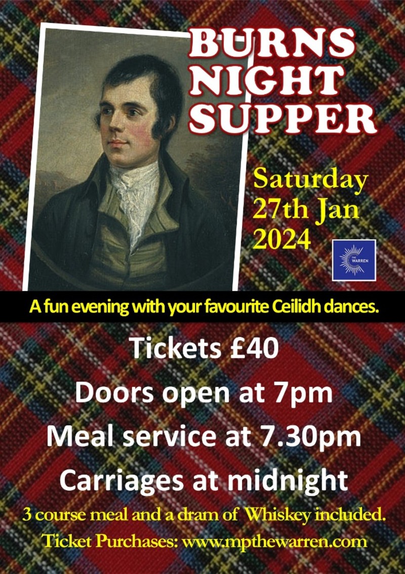 Buy tickets – Burns Night – The Warren