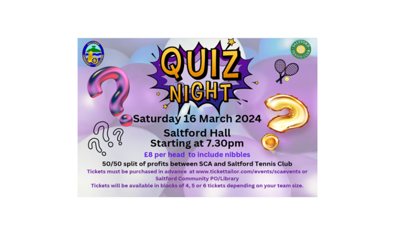 Buy Tickets – Quiz Night – Saltford Hall