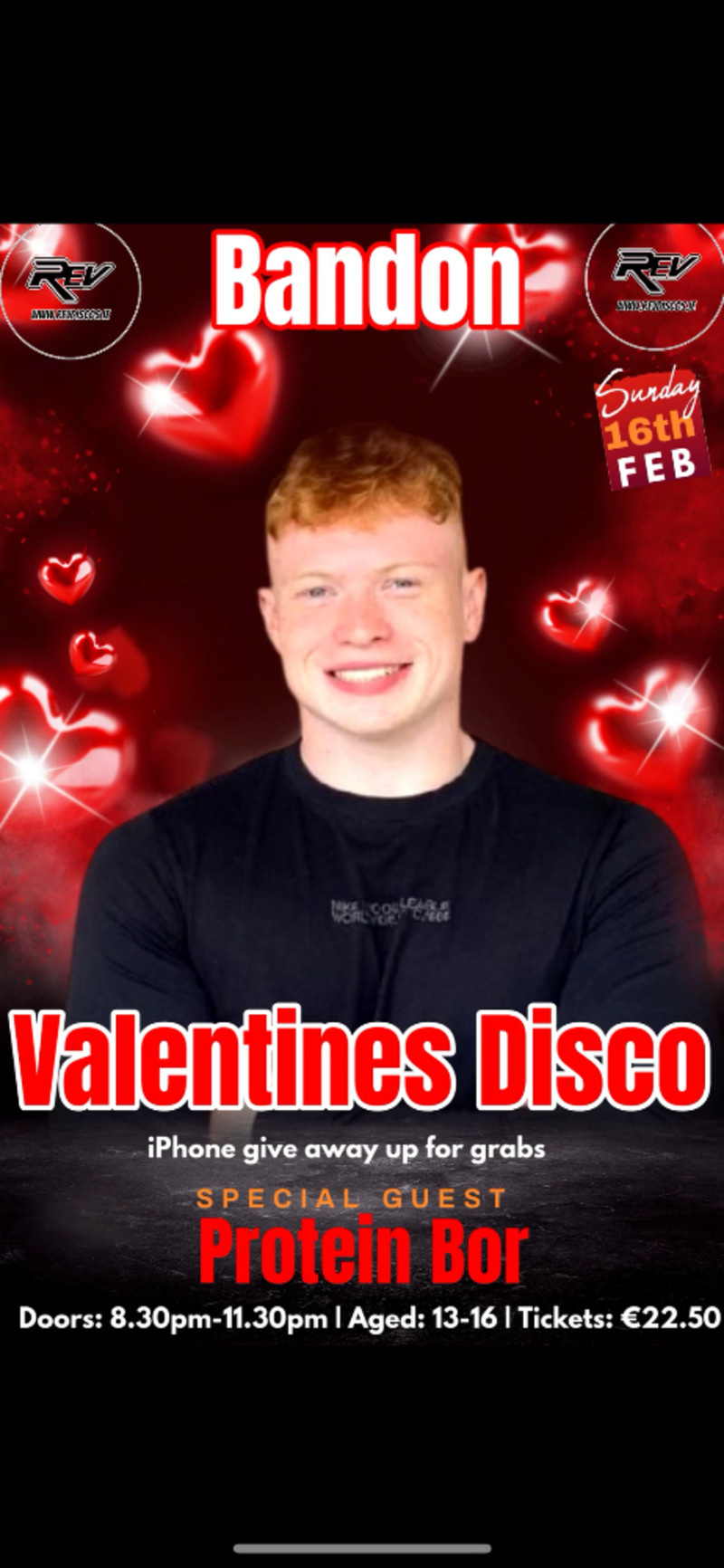 Buy tickets – Rev Bandon Valentines disco Hosted by James Doyle aka ...