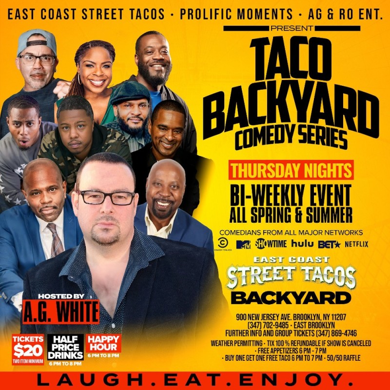 Buy tickets – Taco Backyard Comedy Series – East Coast Street Tacos