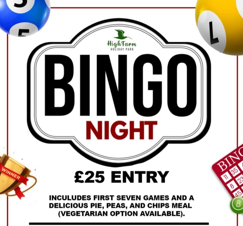 Buy tickets – Bingo Night – Curlew Cafe and Bar High Farm Holiday Park