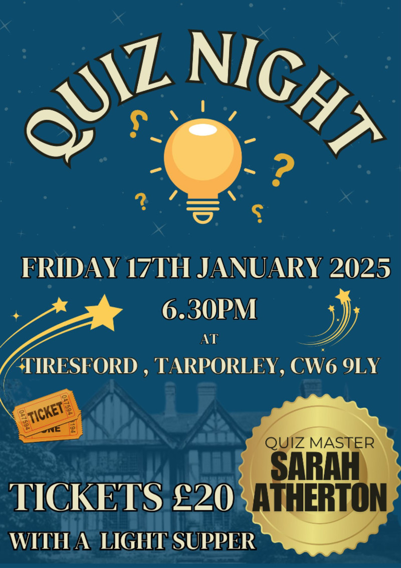 Buy tickets – Quiz Night - Chester South and Eddisbury – Tiresford ...