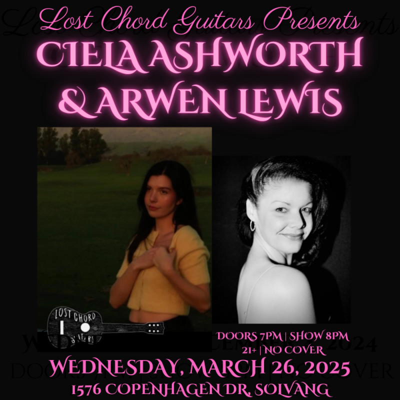 Select tickets – CIELA ASHWORTH & ARWEN LEWIS – Lost Chord Guitars