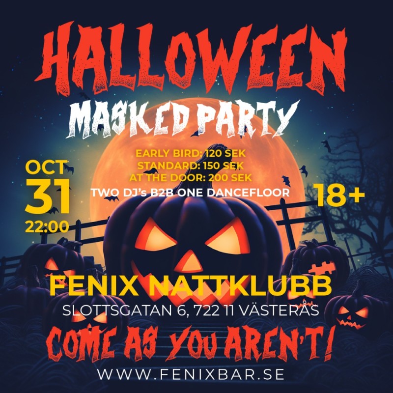 Köpa Biljetter – Halloween Party - Fenix Nattklubb – Fenix Nattklubb