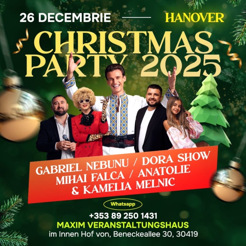 Buy tickets – 🎄 CHRISTMAS PARTY 2025 – 𝗛𝗔𝗡𝗢𝗩𝗘𝗥 🎶 – Maxim Veranstaltungshau