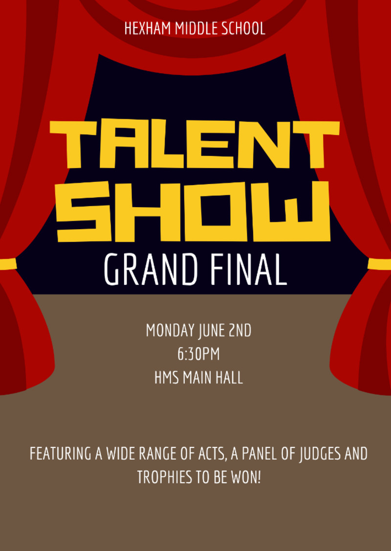 Buy tickets – HMS Talent Show Grand Final! – HMS Main Hall