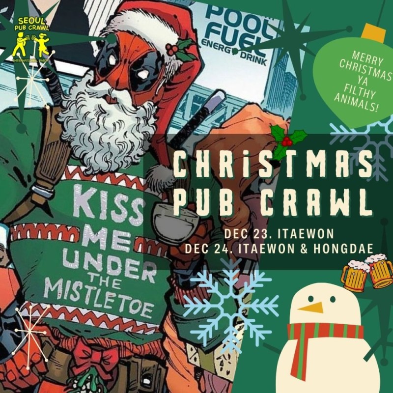 Buy tickets – HONGDAE Christmas PUB CRAWL [Saturday] – Mike's Cabin Hongdae