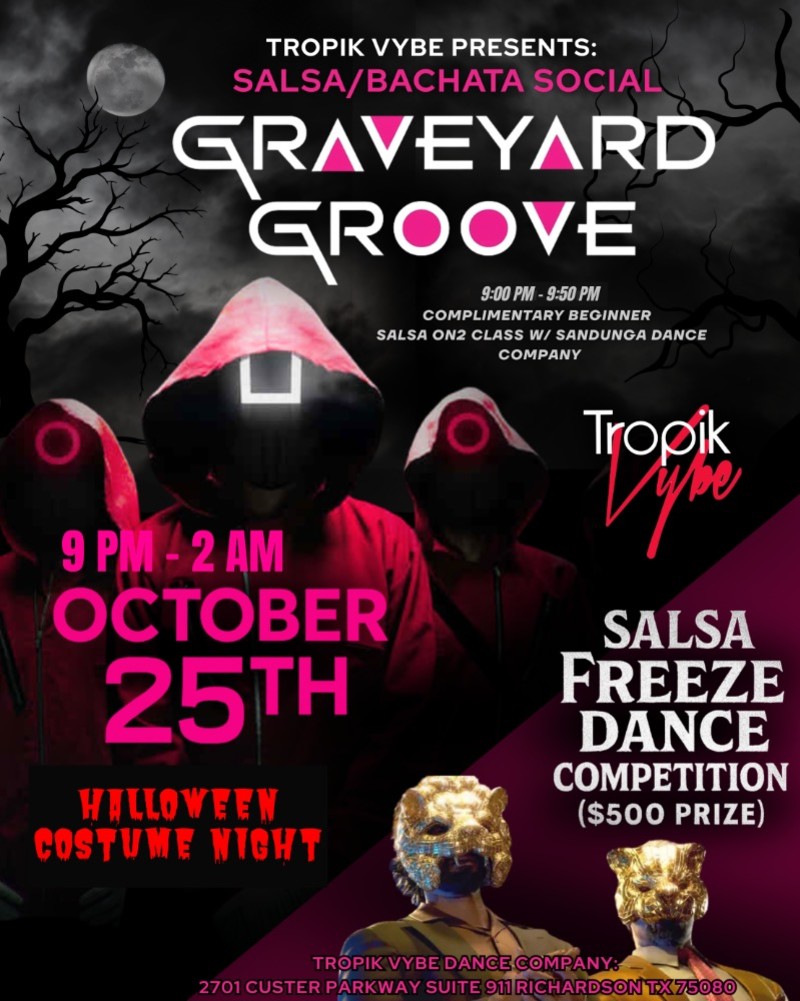 TICKETS & TABLES – GRAVEYARD GROOVE Salsa/Bachata Halloween Social ft ...