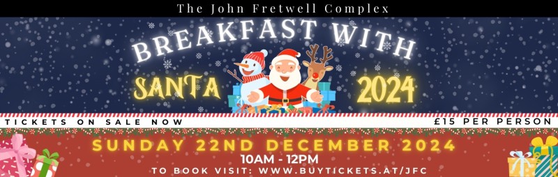 Get your tickets! – Breakfast With Santa 2024 – The John Fretwell Complex