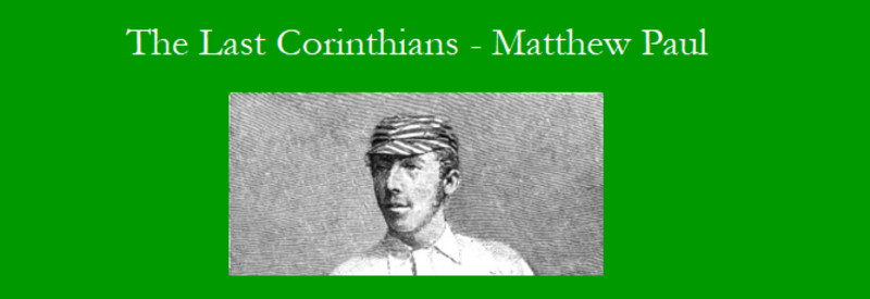 Select tickets – The Last Corinthians by Matthew Paul - Online Launch ...