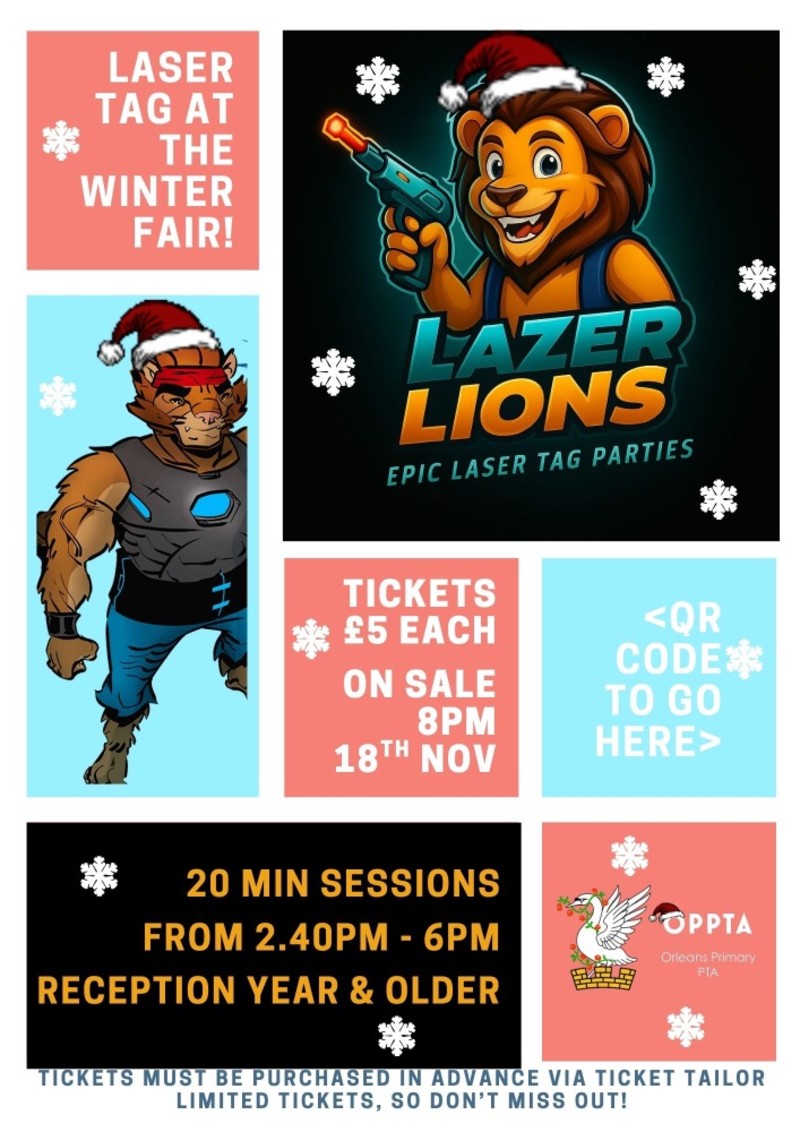 Buy Laser Tag Tickets – Lazer Lions Laser Tag! – Orleans Primary Main Hall