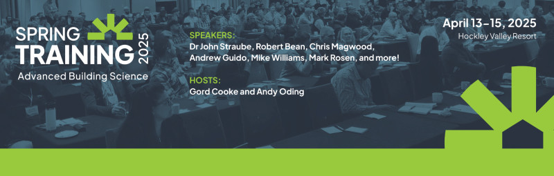 Register – Spring Training for Advanced Building Science 2025 – Hockley Valley Resort