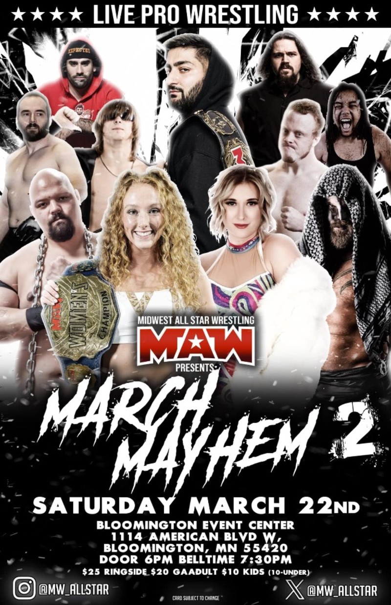 Buy tickets – MAW-Live! “March Mayhem 2!” – Bloomington Event Center