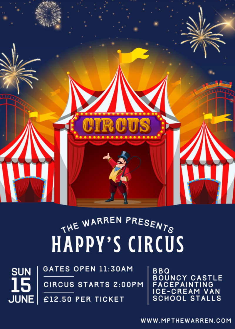 Select tickets – Happy's Circus – The Warren
