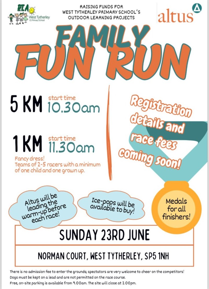 Race Entry Fees – Family Fun Run 2024 – Norman Court Training ...