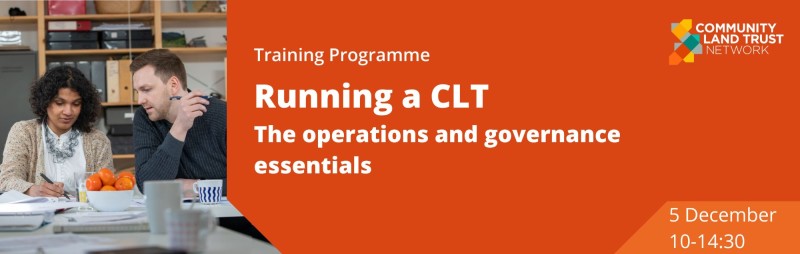 Register for training now – CLT Member Training | Running a CLT – Zoom
