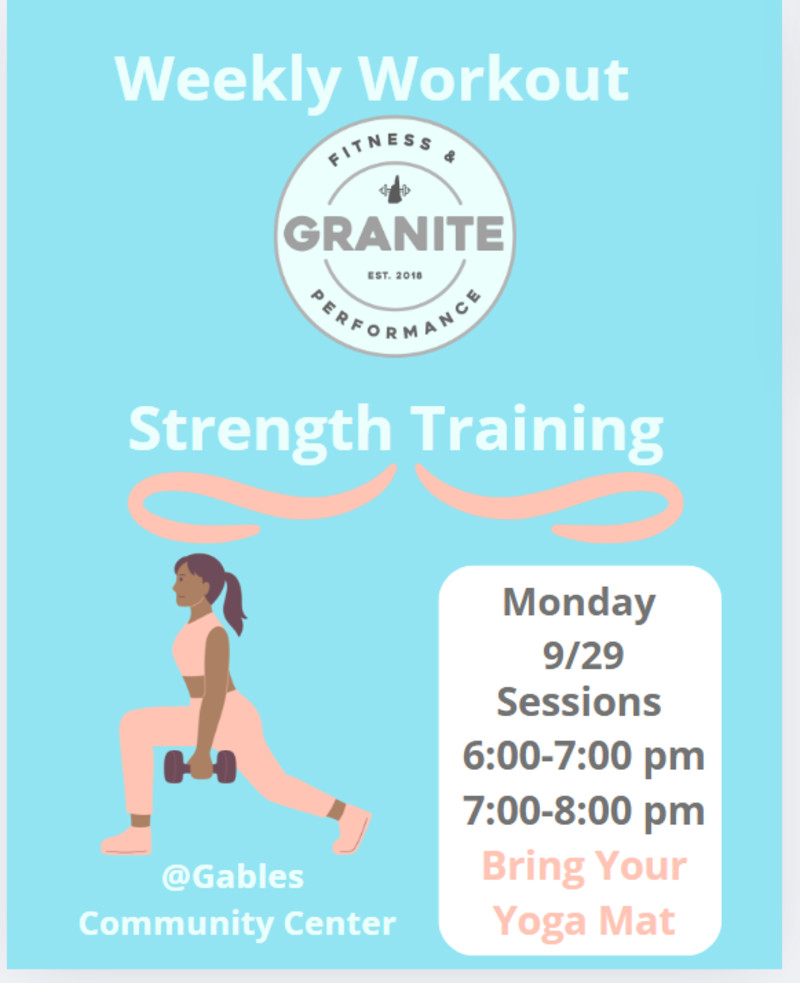 Select tickets – Strength Training – Granite Fitness