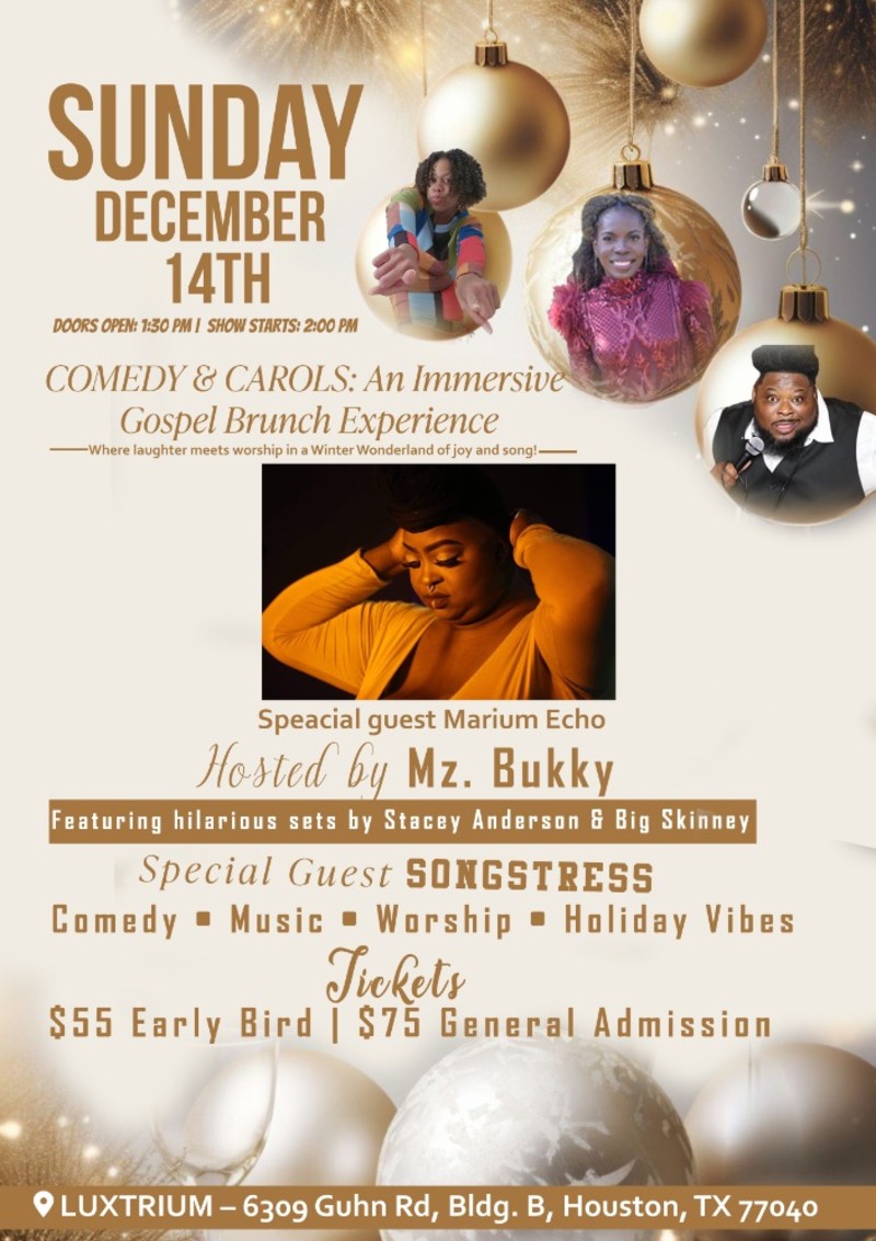 Select tickets – Comedy and Carols Gospel Brunch with Marium Echo ...