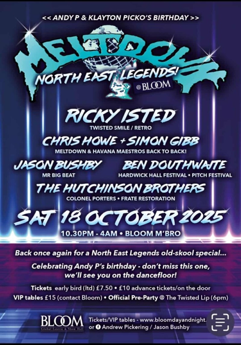 Buy tickets – Meltdown Legends // October 18th – Bloom - 1 Albert Rd ...