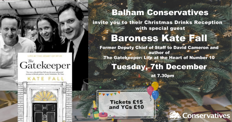 Buy tickets – BALHAM CHRISTMAS DRINKS WITH BARONESS KATE FALL – Balham