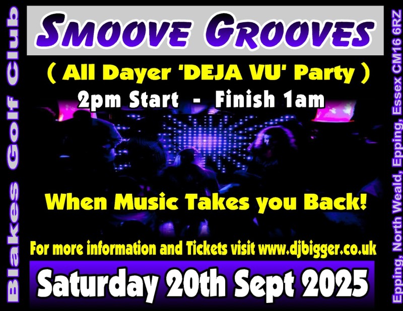 Buy tickets for SMOOVE GROOVES All-Dayer – SMOOVE GROOVES ALL-DAYER ...