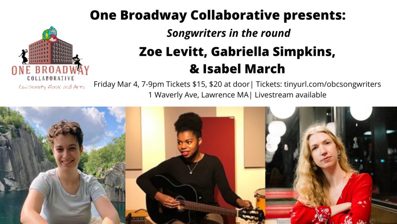 Buy tickets – Songwriters in the round with Zoe Levitt, Gabriella ...