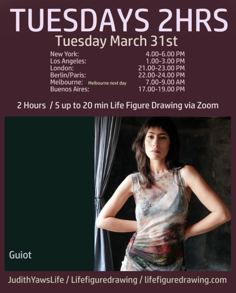Buy tickets – TUESDAY March 31st life figure drawing with GUIOT/ 4.00 ...