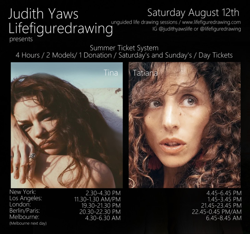 Buy tickets – Saturday August 12th: 2 Sessions 2 Models 4 Hours - one ...